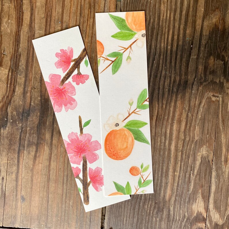 Cherry Blossom Bookmark | Watercolor Bookmark | Flower Watercolor ...