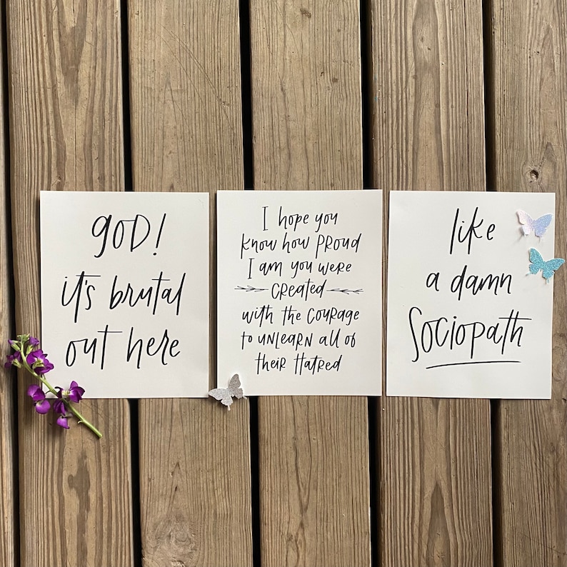 Olivia Rodrigo SOUR Quote God It's Brutal Out Here Lyric - Etsy