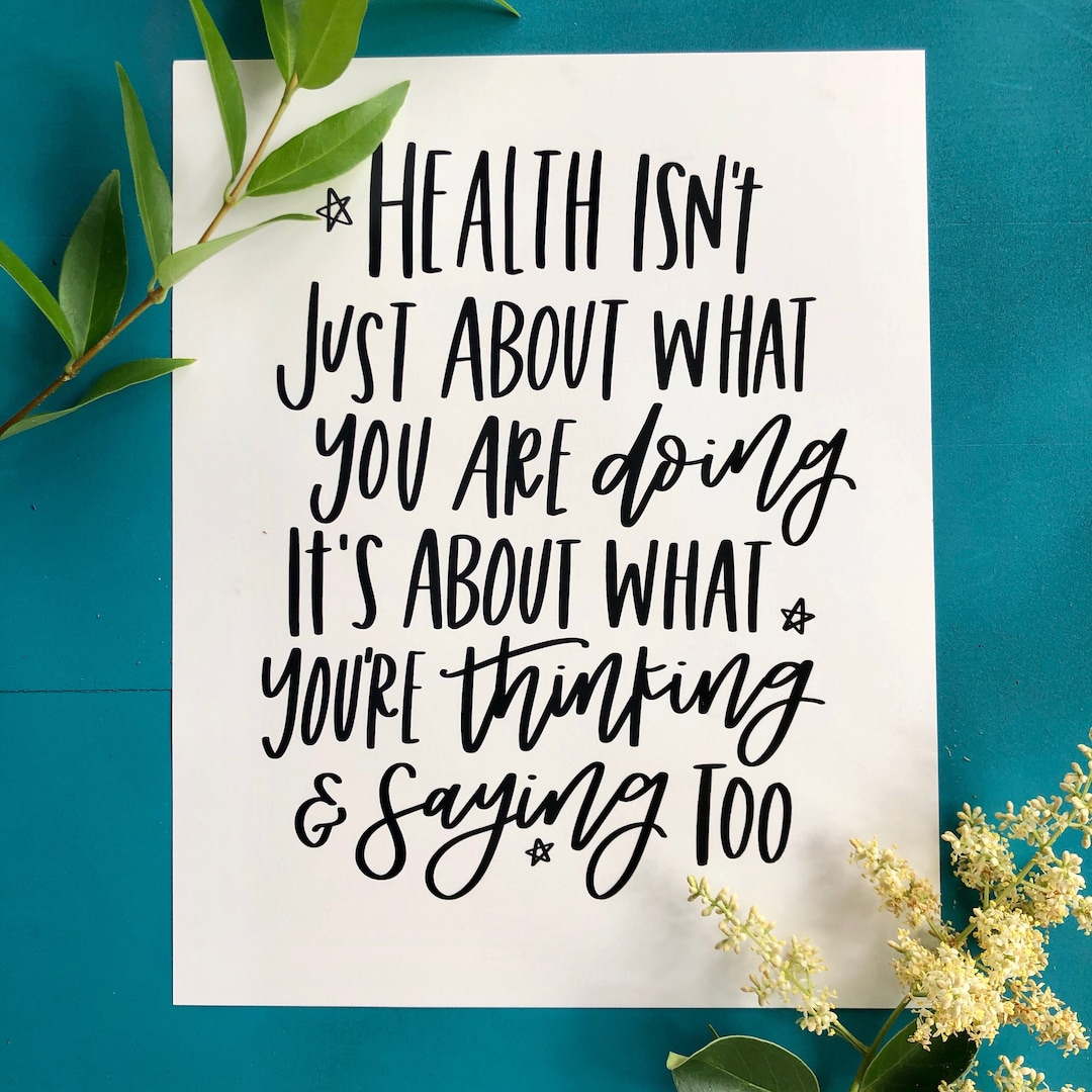 Body Positivity Print | Health Quote Wall Art | Positive Sayings Quote ...
