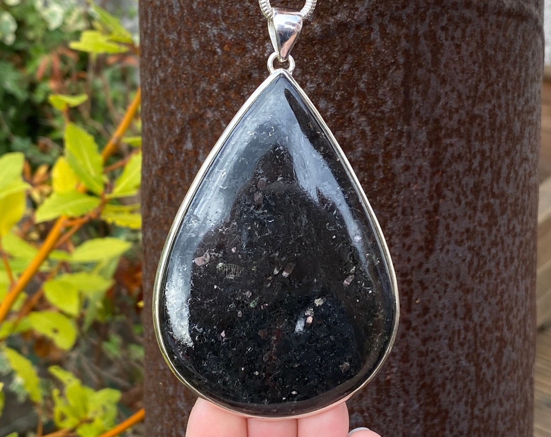 SOLD - RESERVED for A Very Large Coppernite / Copperlite Pendant in 925 ...