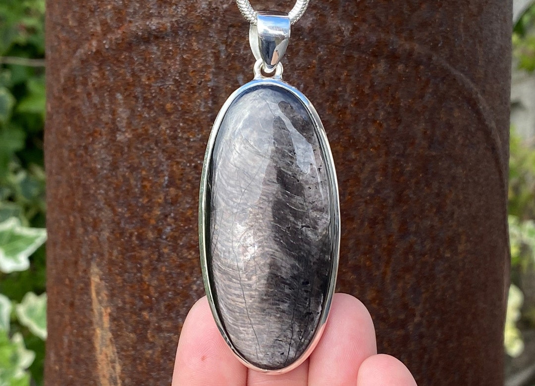 SOLD - RESERVED for A Large Hypersthene Pendant in 925 Sterling Silver ...
