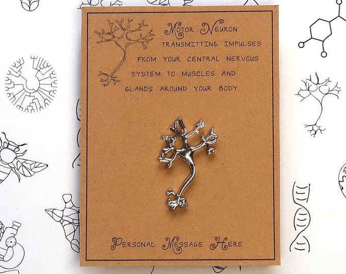 Motor Neuron Pin With Personalised Message - Etsy