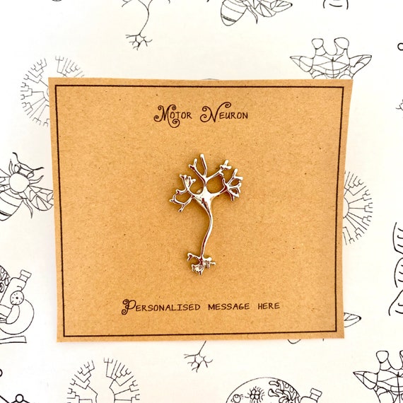 Motor Neuron Pin with Personalised Message | Etsy