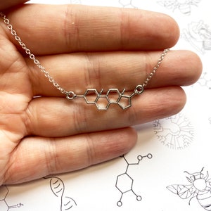 Testosterone Molecule Bracelet With Personalised Message - Etsy UK