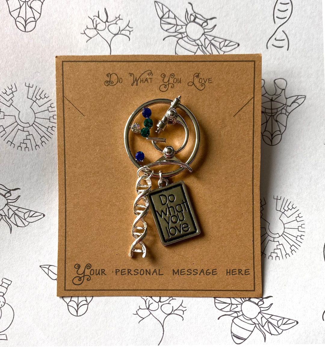 Light Microscope Pin With a Choice of DNA and Do What You Love Charms ...