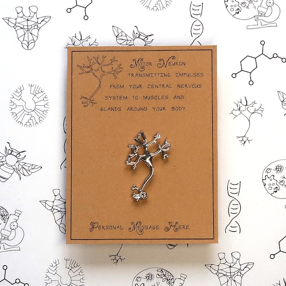 Motor Neuron Pin With Personalised Message | Etsy