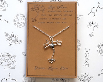 Motor Neuron Pin With Personalised Message | Etsy