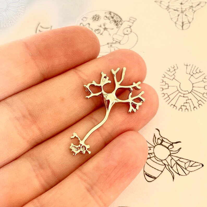Motor Neuron Pin With Personalised Message - Etsy