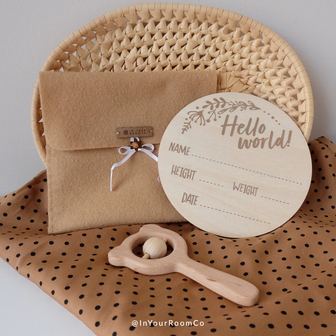 Birth Announcement Discs Newborn Stats Round Sign Milestone - Etsy