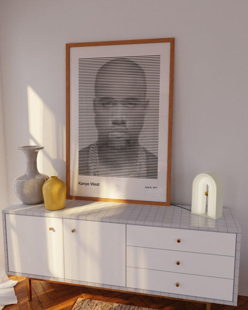 Kanye West Poster, Sound Wave Art, Hypebeast Room Decor, Digital ...