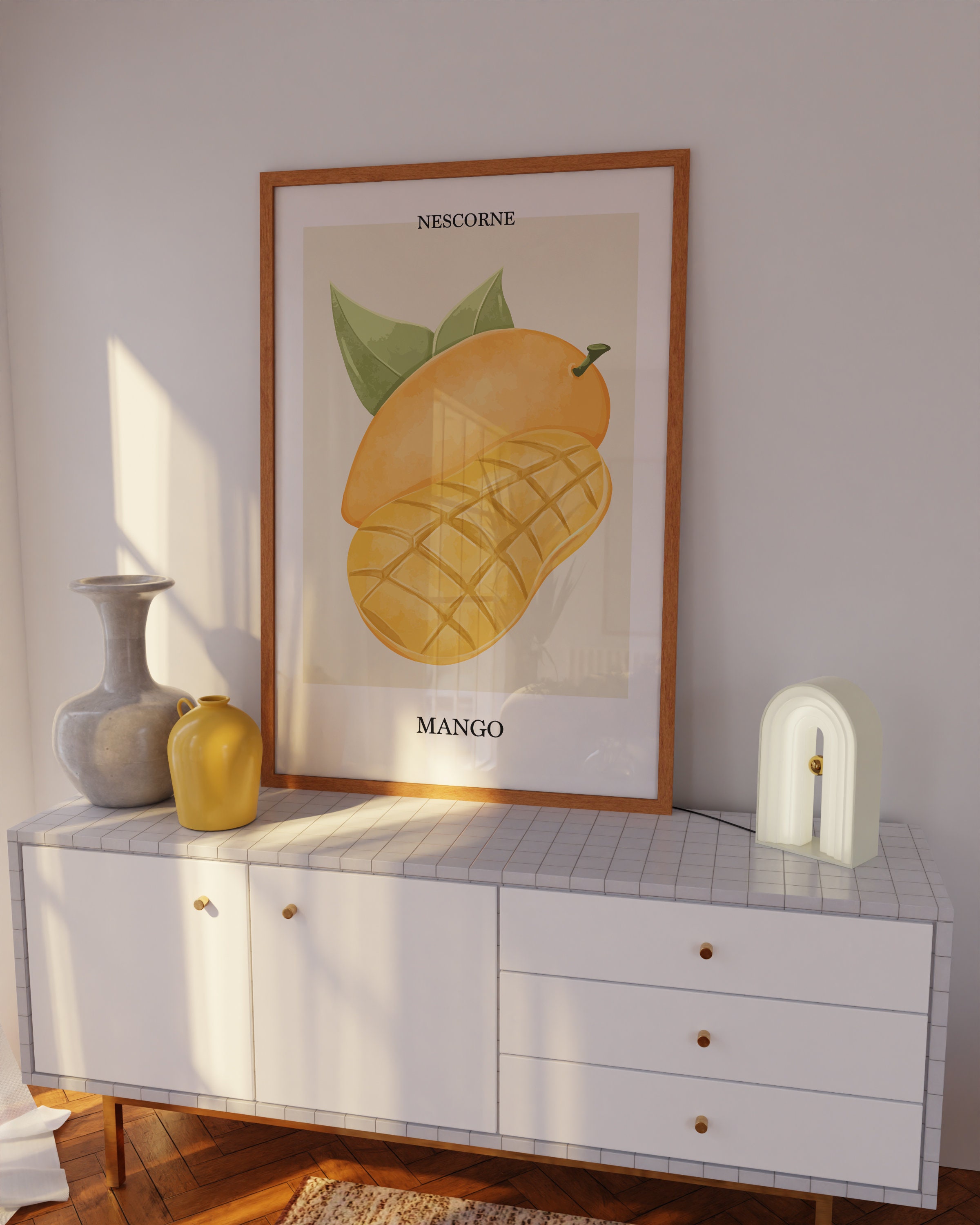 Mango Food Art, Fruit Poster, Kitchen Decor, Kitchen Wall Art, Instant ...