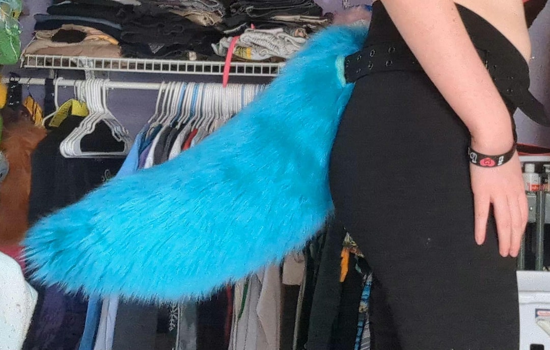 Blue Hidden Belt Loop Tail - Etsy New Zealand