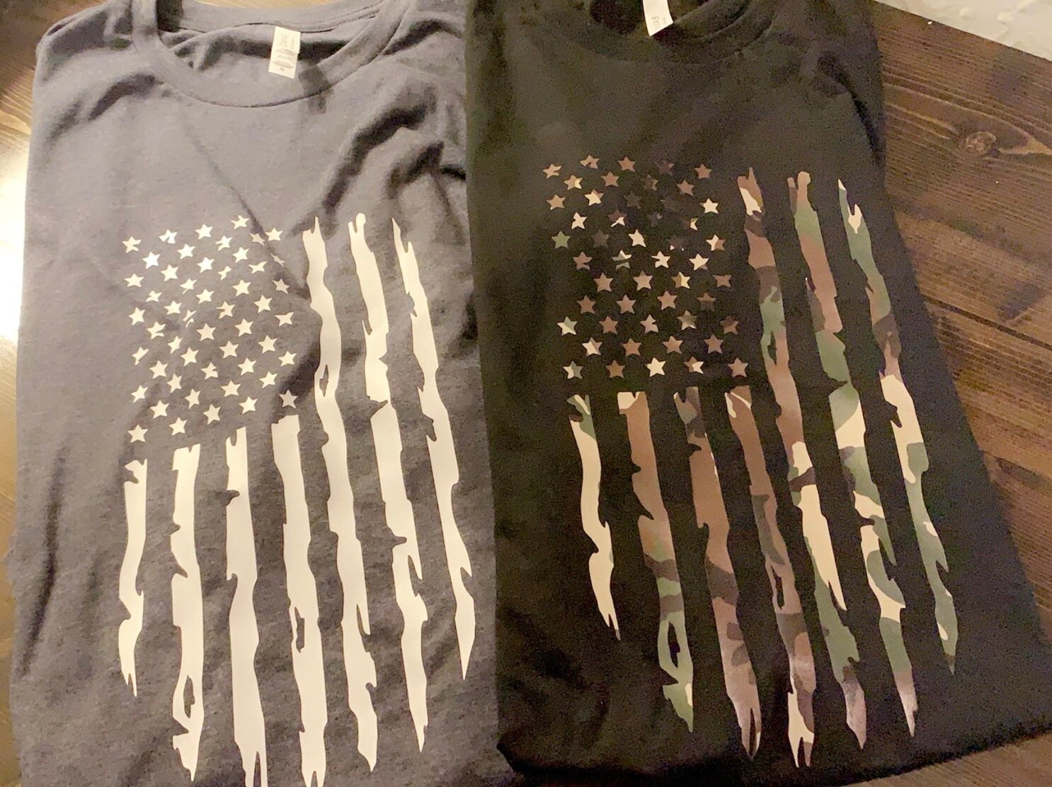 Distressed American Flag T-shirt - Etsy