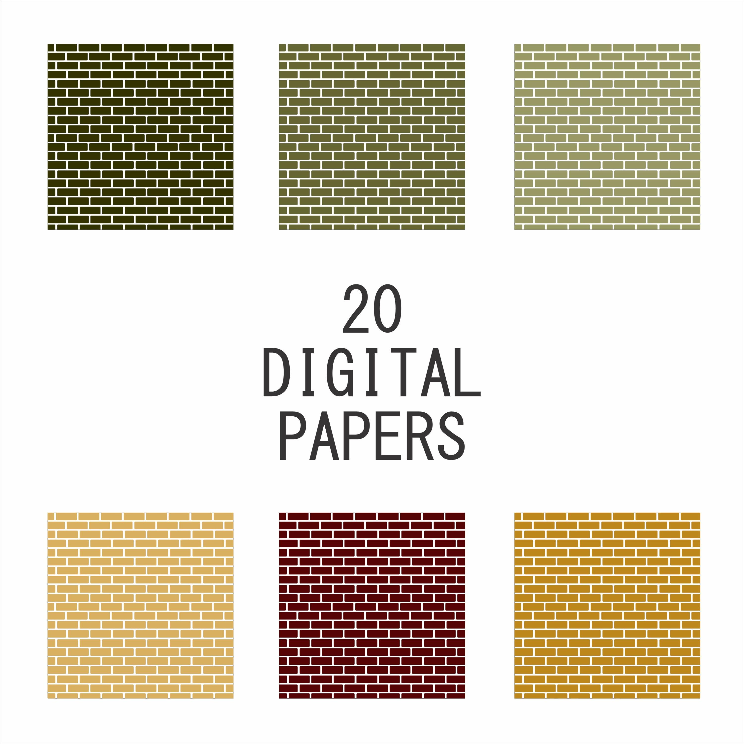 Brick Wall Textures: Digital Paper Pack (digital Download) - Etsy