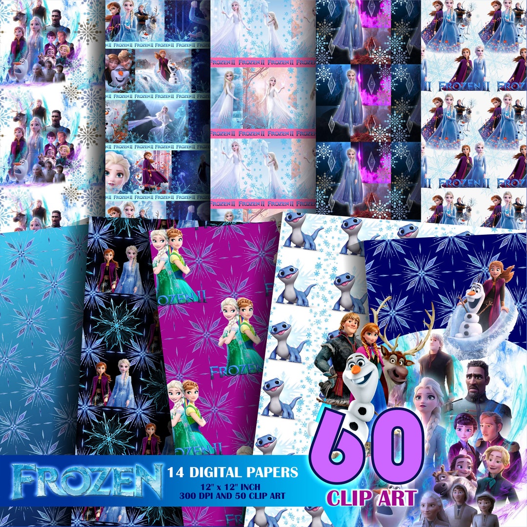 Frozen 2 Digital Paper: Anna, Elsa Backgrounds (JPG Files) - Etsy