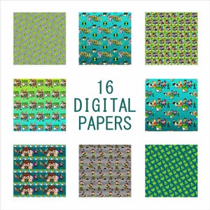 Ben 10 Party, Ben 10 Digital Paper, Ben 10 Geburtstagsdekoration, Ben ...