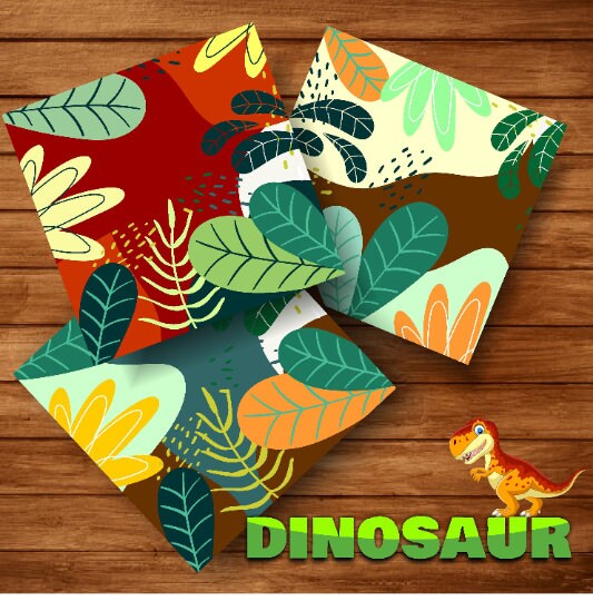 Dinosaur Digital Paper, Scrapbook, T-rex Digital Paper, Boys Digital ...