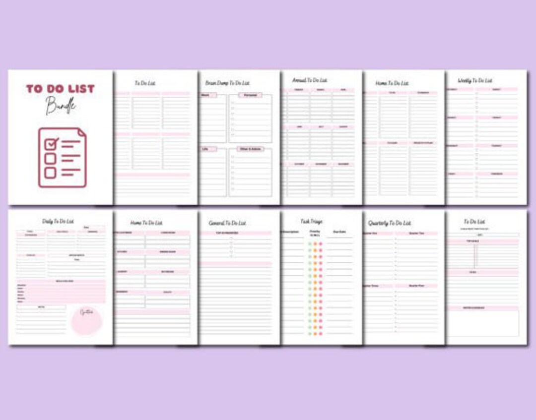 To Do List to Do List Bundle for 2024 Daily Task Organizer Weekly Task ...