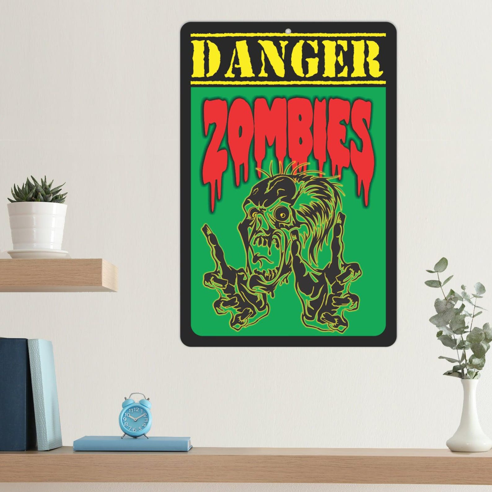 Danger Zombie Sign, Indoor and Outdoor Sign - Size 8 X 12 - Etsy