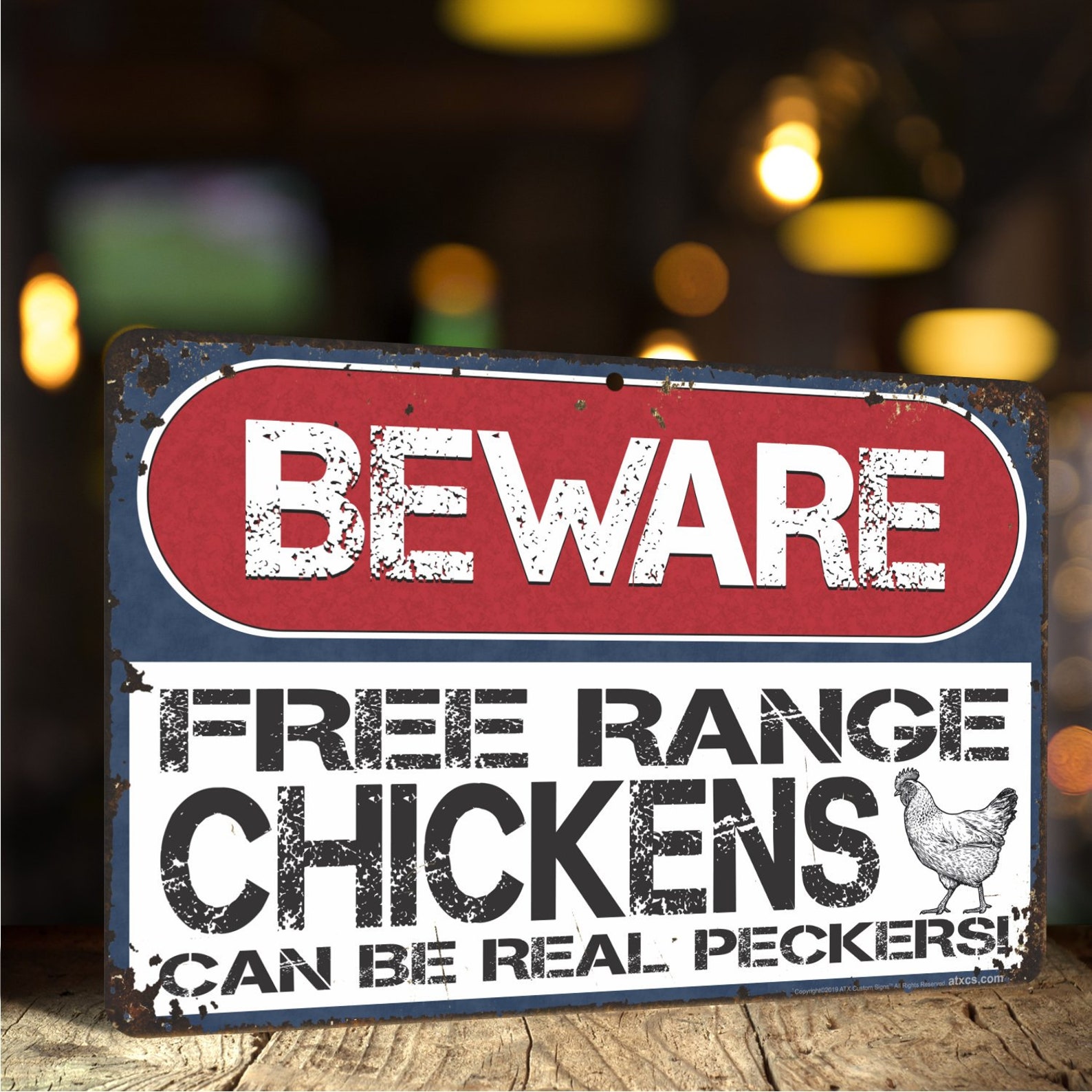 Beware of Chickens Free Range Chickens Can be Real Peckers | Etsy