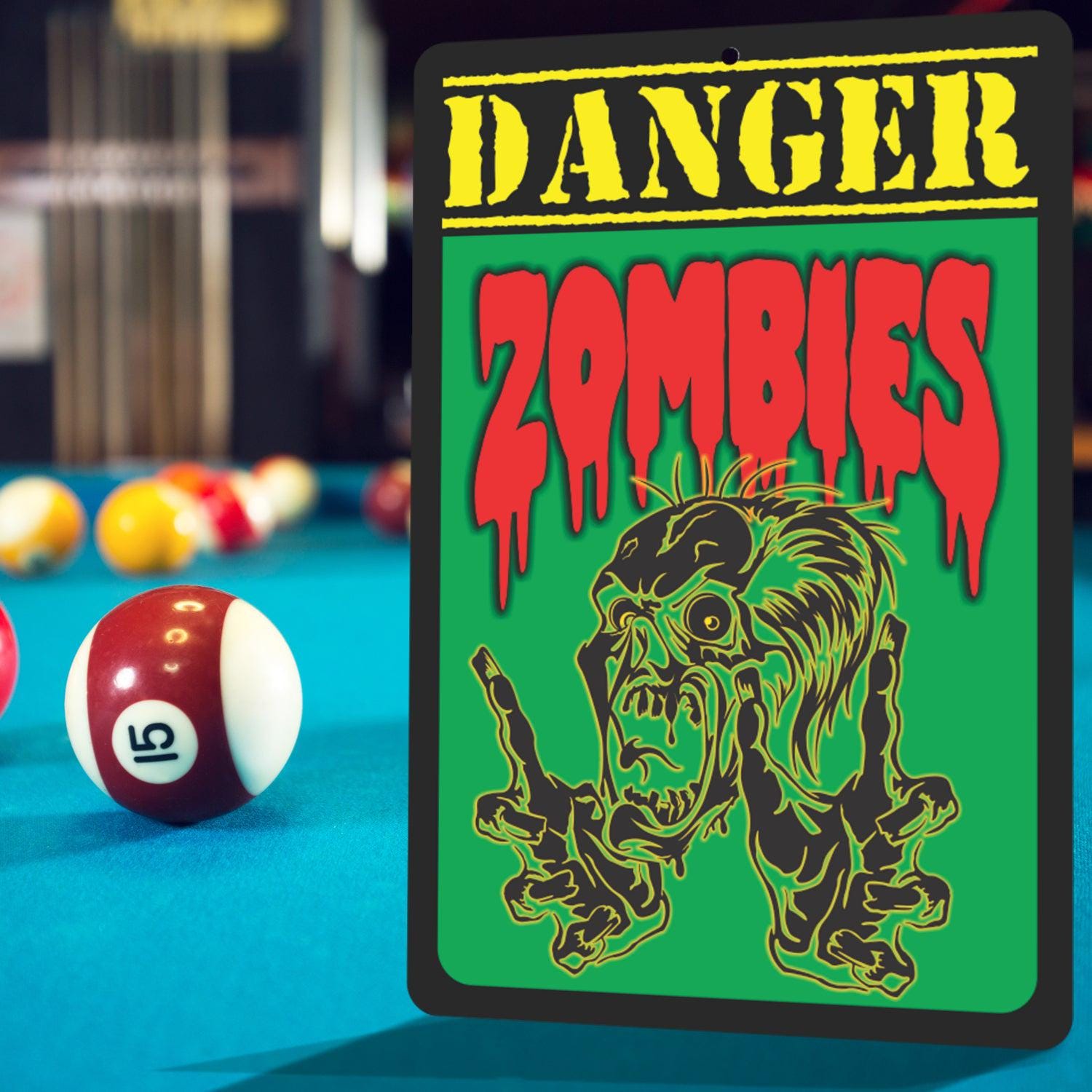 Danger Zombie Sign, Indoor and Outdoor Sign - Size 8 X 12 - Etsy