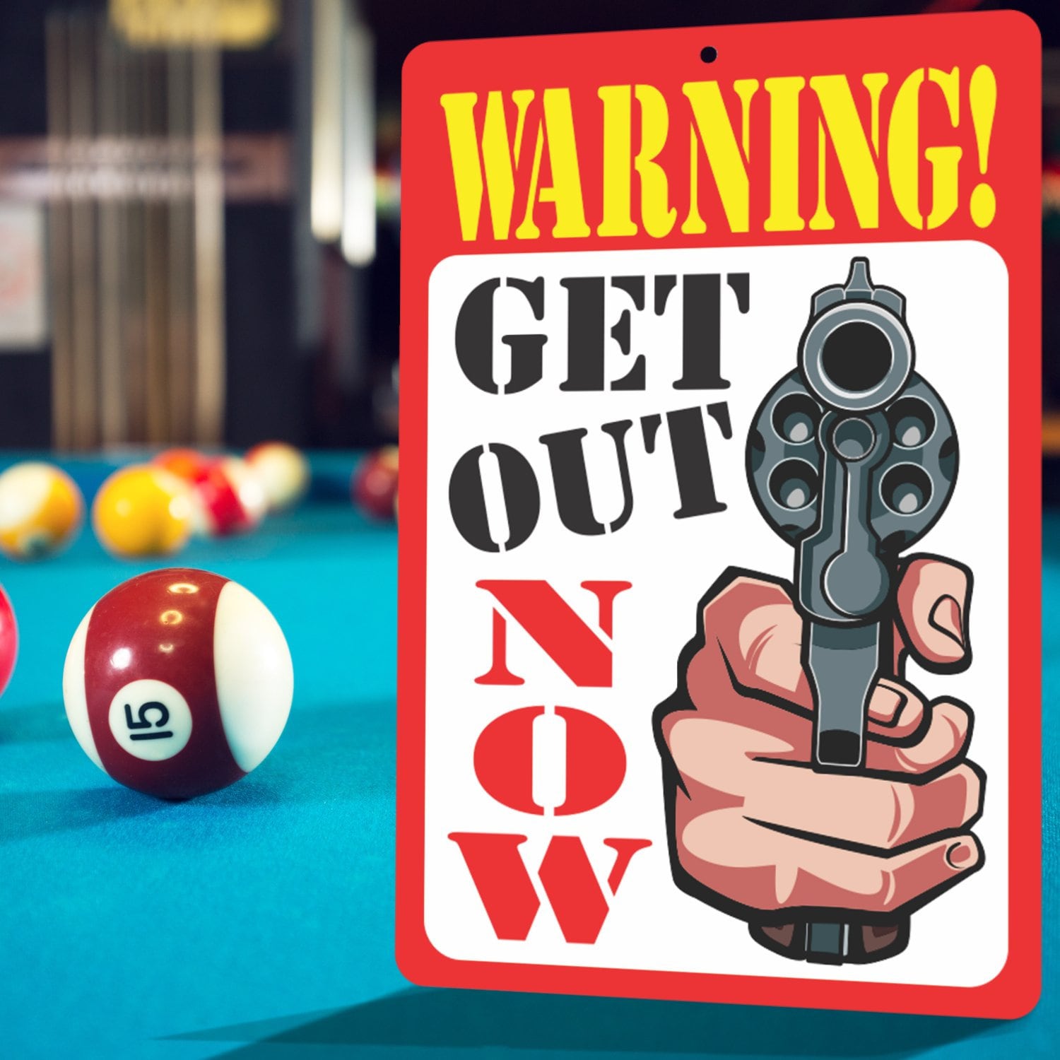 Funny Warning Sign Warning Get Out Now - Size 8 X 12 - Etsy