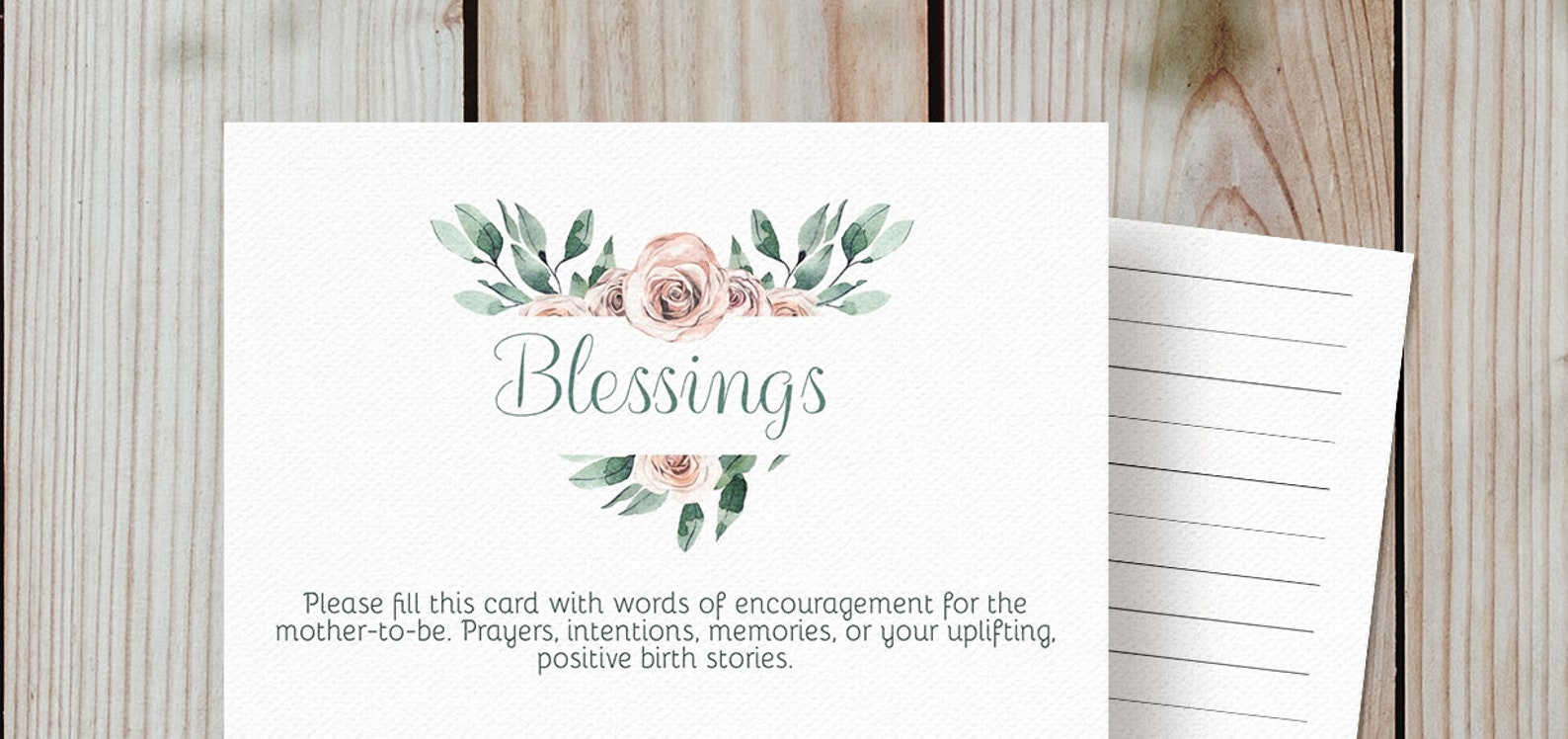 Mother's Blessing Cards, Blessing Notes, Blessingway, Watercolor Roses ...