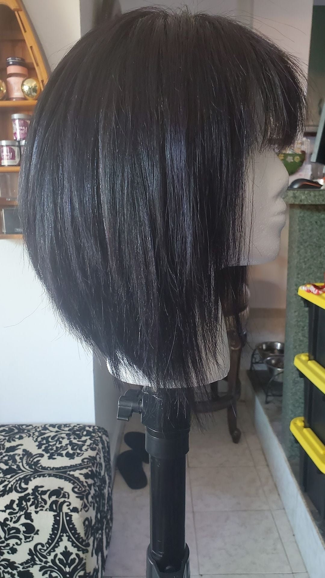 Wig A-line Choppy Bob With Fringe - Etsy