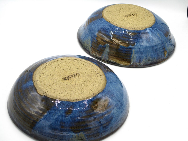 Set of Two Cobalt Blue Pasta Bowls - Etsy
