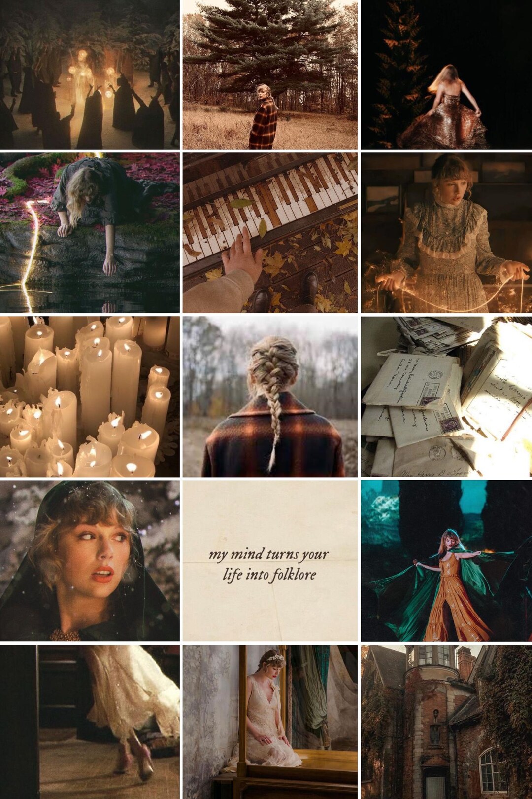 Taylor Swift Evermore Collage Poster - Etsy