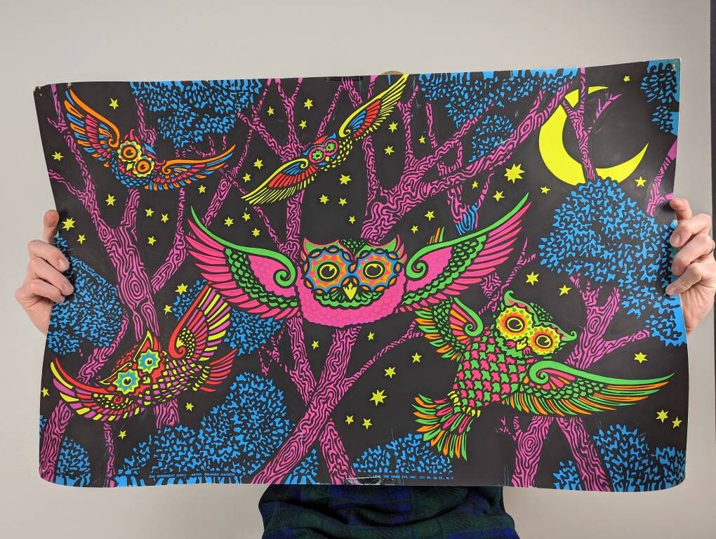 Vintage Mid Century Rare Authentic Midnight Owls Third Eye - Etsy