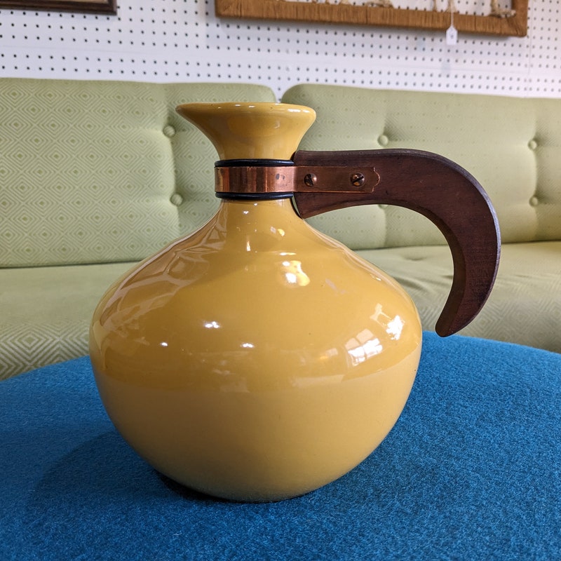 Yellow Ware Pitcher - Etsy