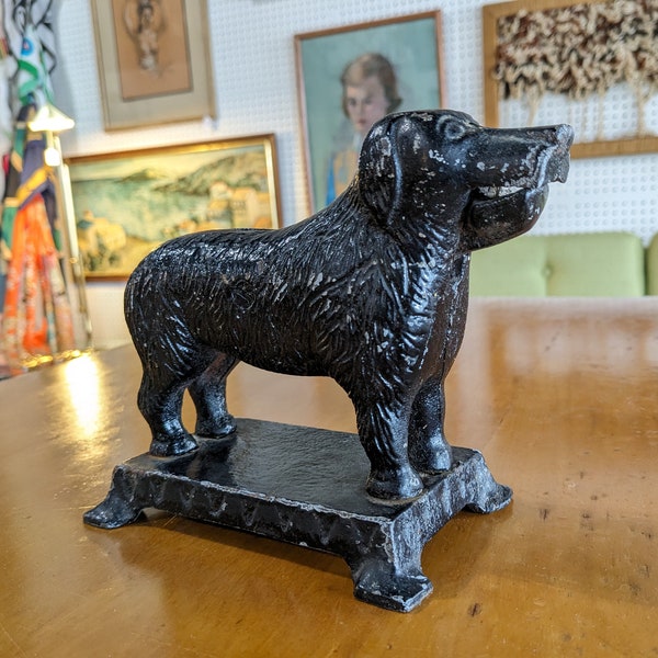 Antique Cast Iron Dog Door Stop - Etsy