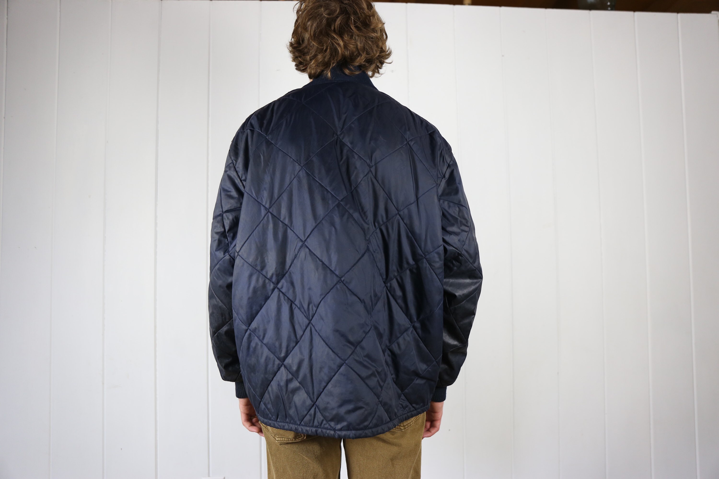 Vintage Men's WALLS Navy Blue Quilted Jacket / XL / 1X / - Etsy