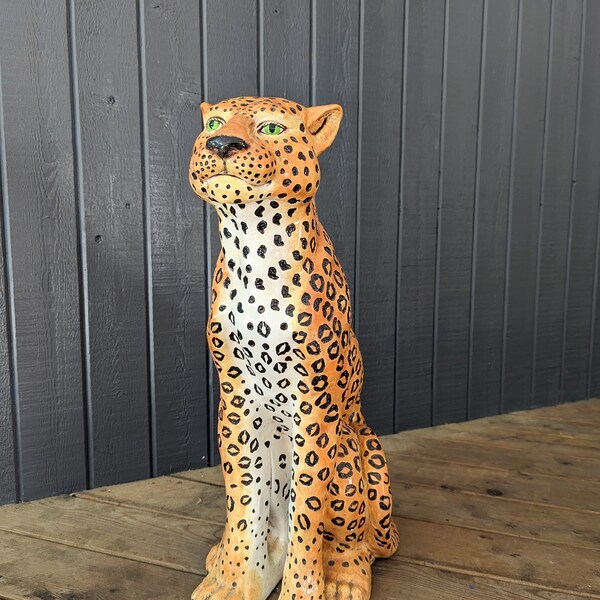 Ceramic Cheetah Large Statue - Etsy