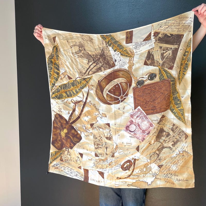Safari Print Silk Scarf - Etsy