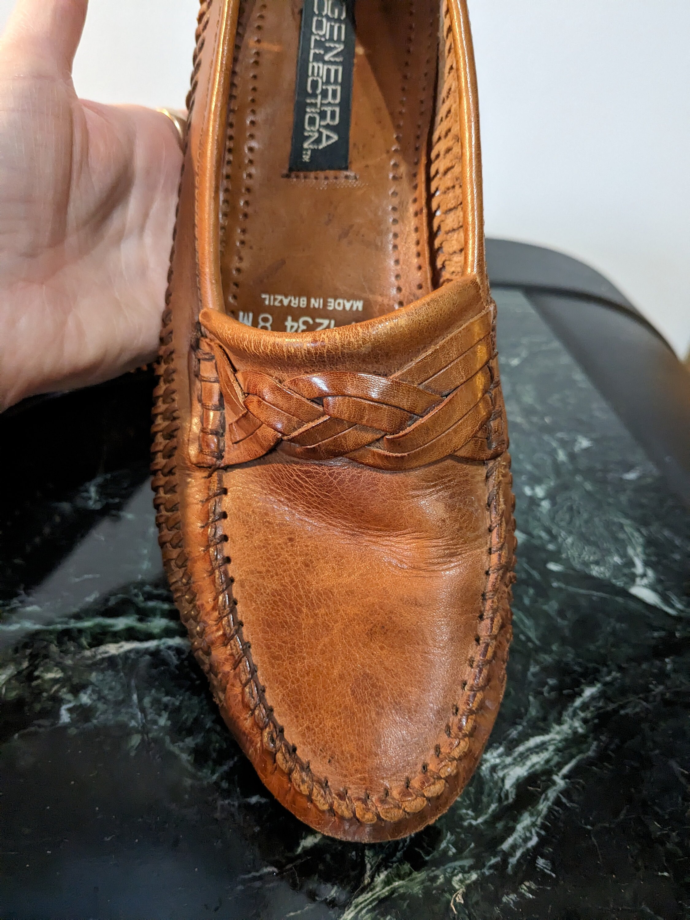 Vintage Brown Leather Generra Collection Loafers / Men's Size 8 / Woman's Size 9 / Free US ...