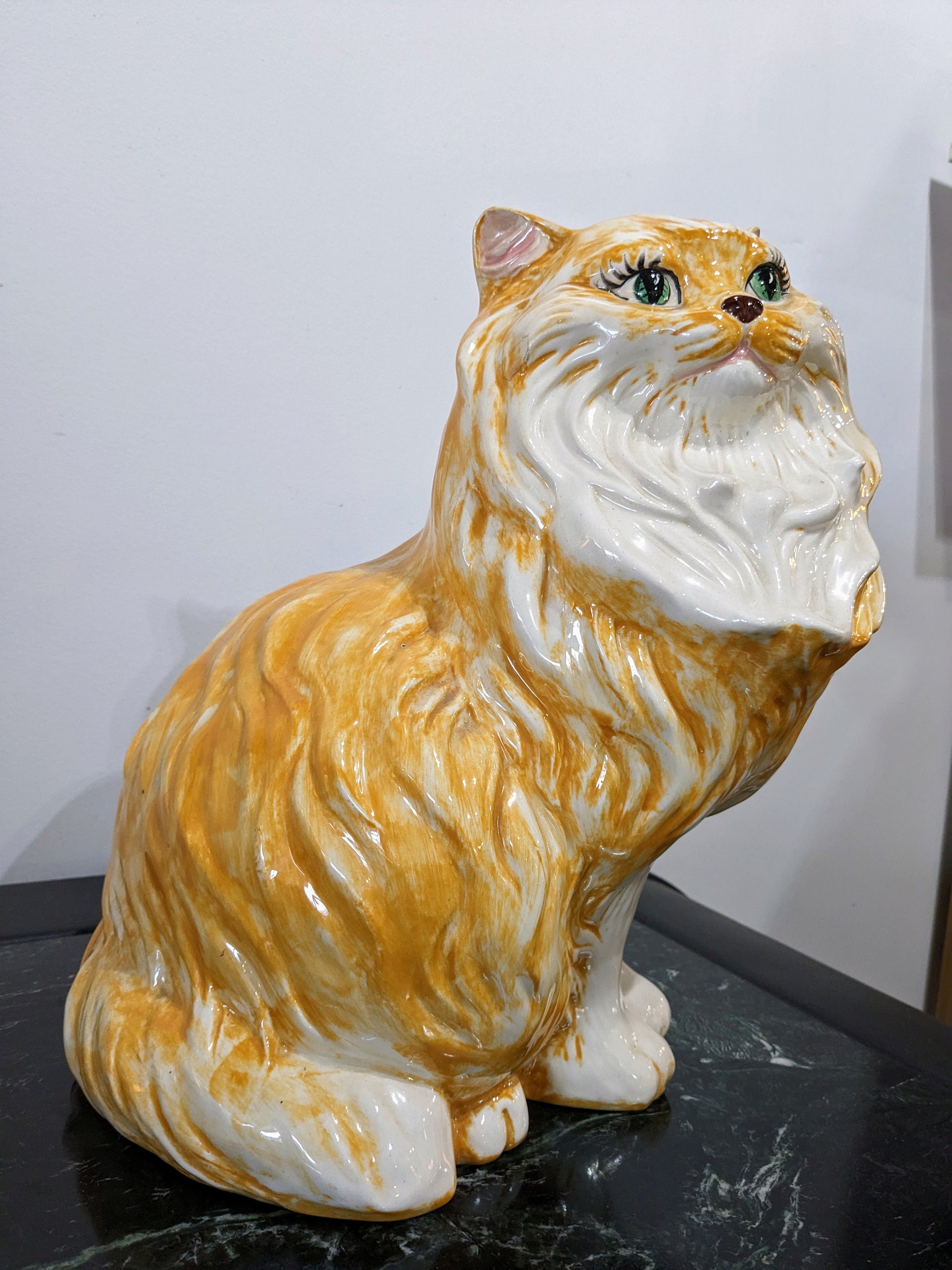 Vintage 1970's Life-size Ceramic Cat Statue / Free US Shipping - Etsy