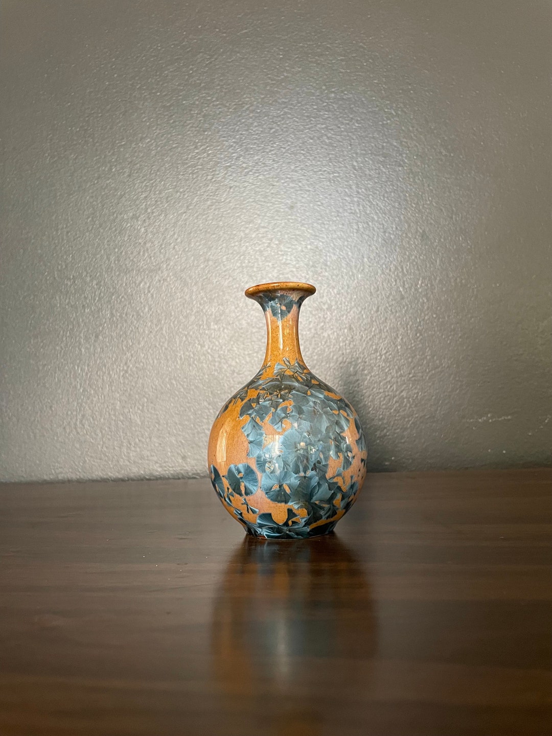Vintage Len Lindsay Crystalline Glaze Art Pottery Vase Signed Dated ...