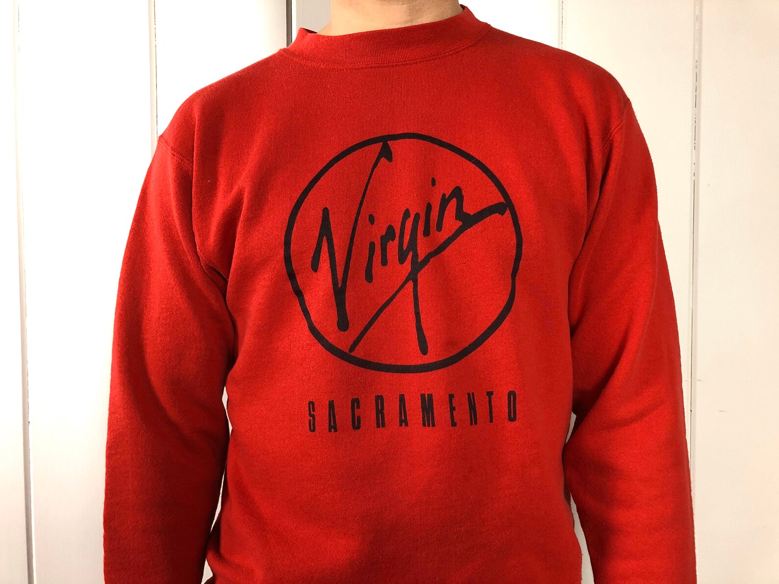 Vintage Virgin Records Pullover Sweater / Red Virgin Records - Etsy