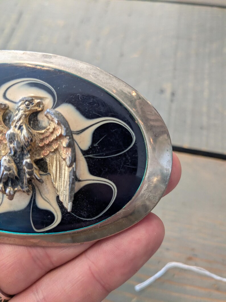Vintage American Bald Eagle Belt Buckle / Patriotic Western / Silver ...