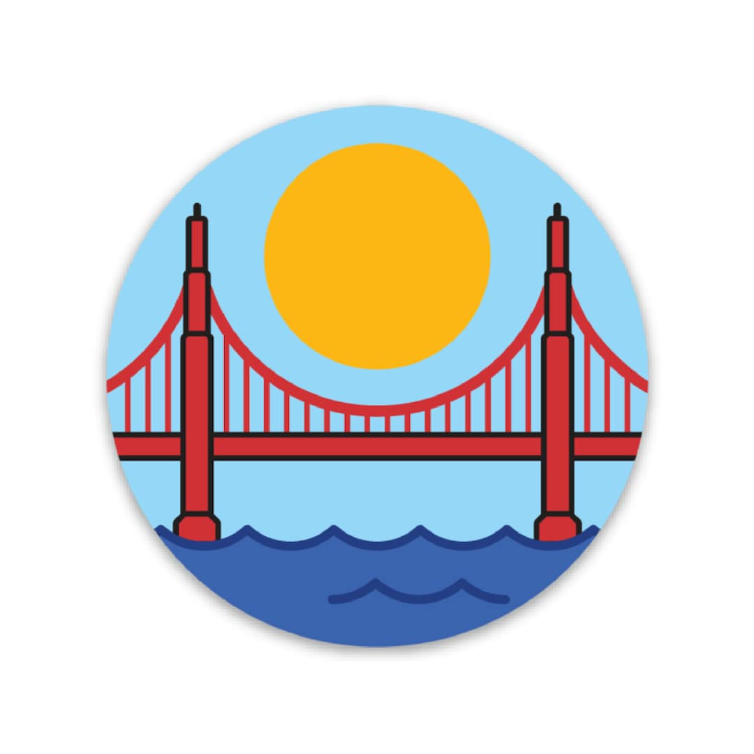 Golden Gate Bridge Sticker - Etsy