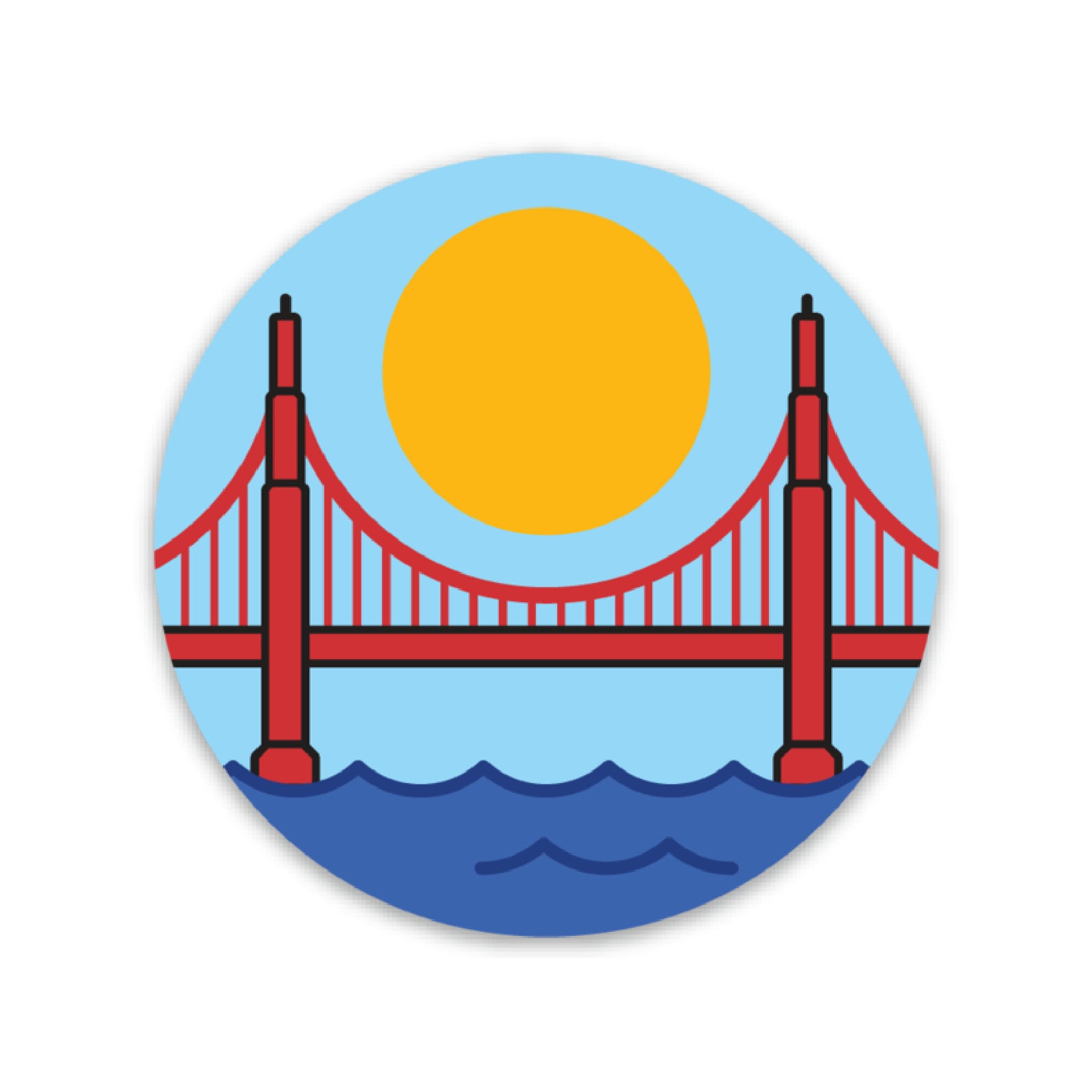 Golden Gate Bridge Sticker - Etsy
