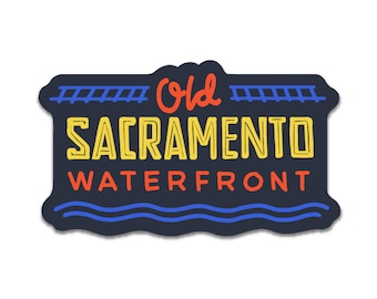 Vintage 1960's Style California Sacramento Statemap Capitol San ...