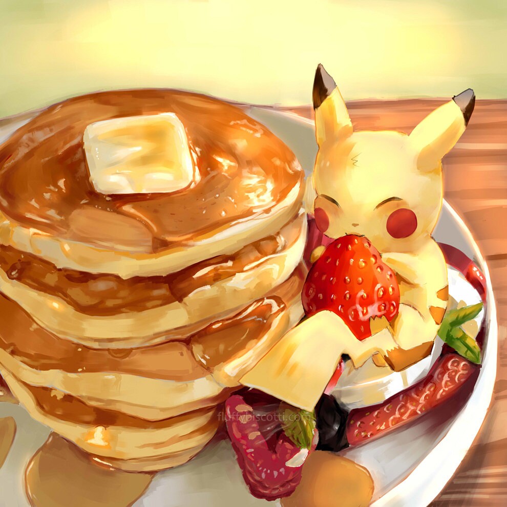 14. Pokemon Pikachu Art Poster Pancakes / Food Poster / Cute - Etsy