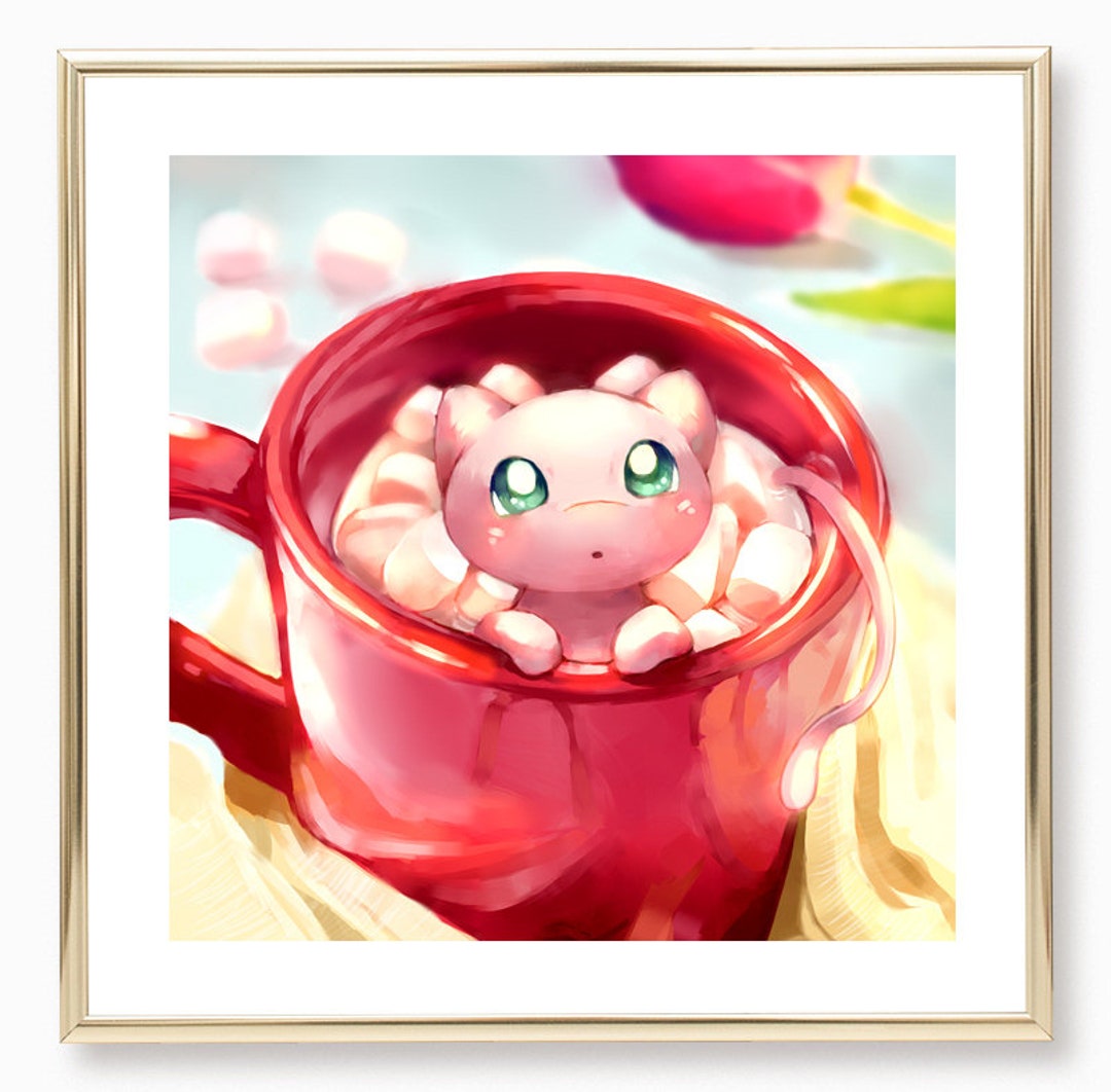 36. Pokemon Mew Art Poster Marshmallows / Food Poster / Cute Food Art ...