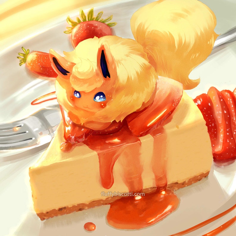 4. Pokemon Poster Flareon / Cute Flareon Art Print / Cute | Etsy