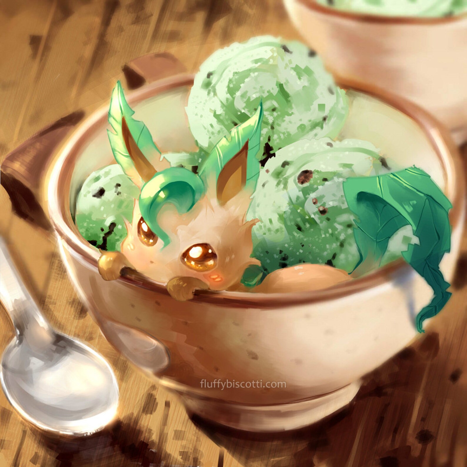 Pokemon Eeveelution Art Prints - Desserts (eevee, Vaporeon, Jolteon ...