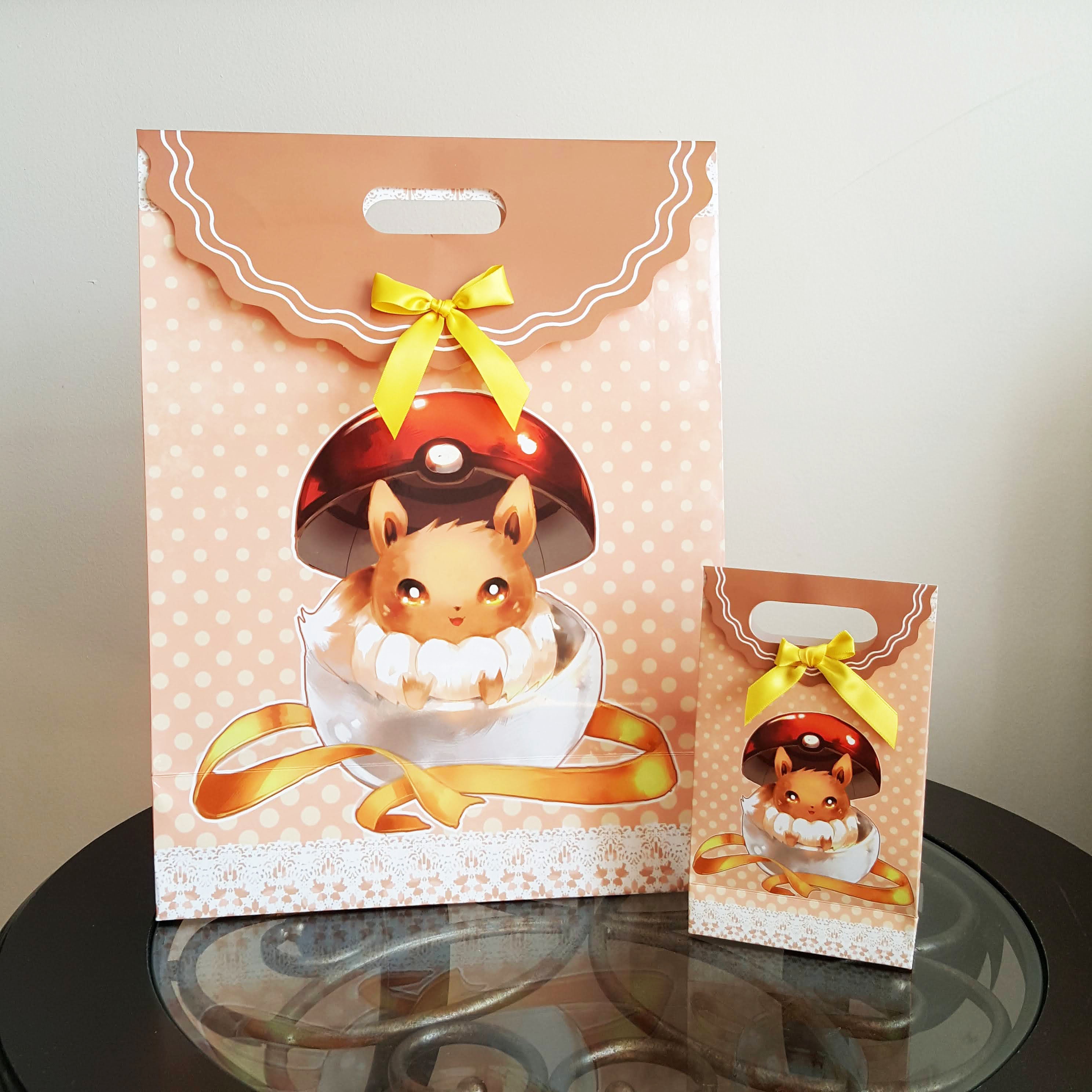 Pokemon Eevee Gift Bag / Paper Gift Bags / Anime Favor Bags | Etsy