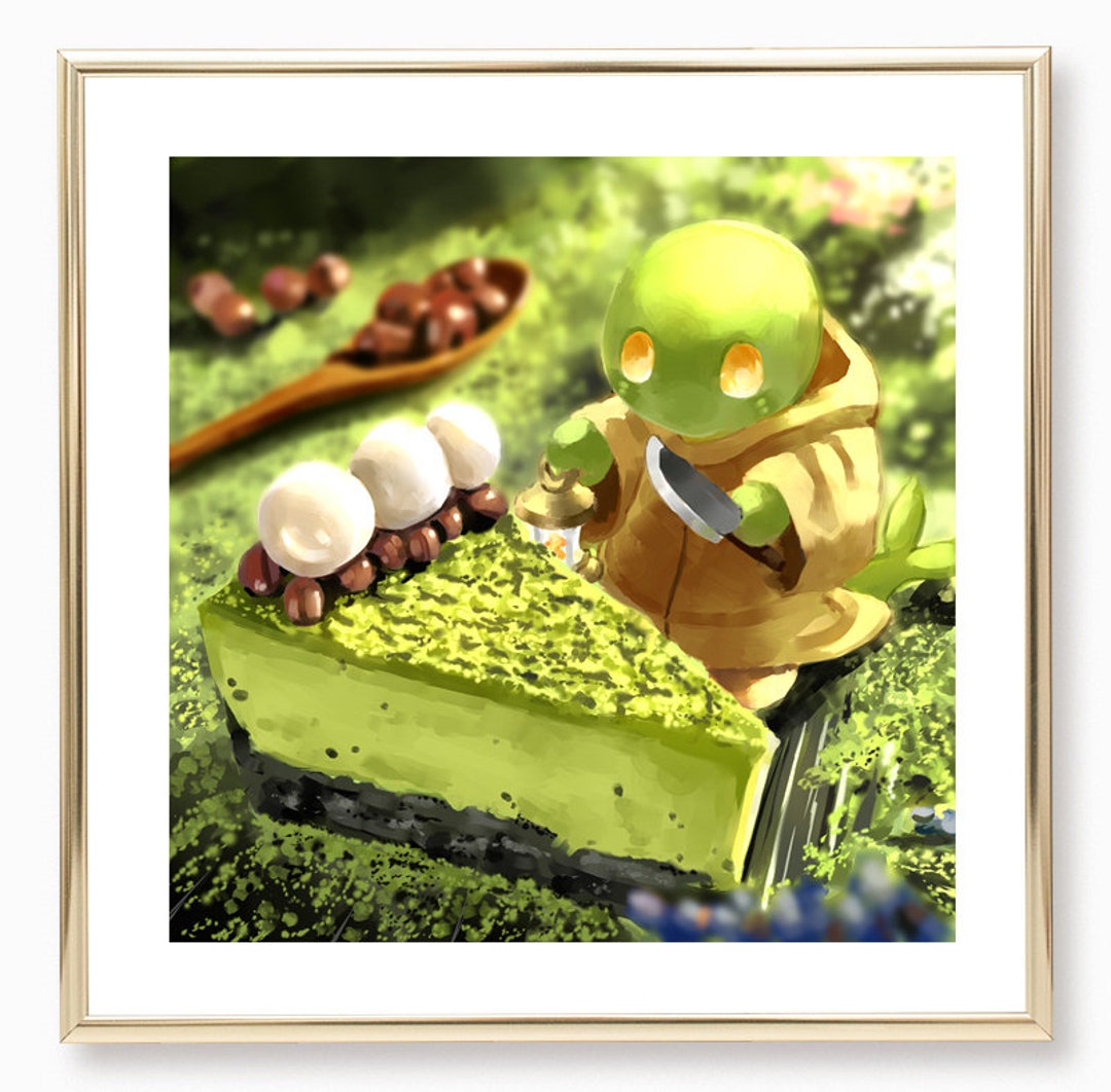 37. Final Fantasy Tonberry Art Poster Matcha Cake / Food Poster / Cute ...